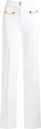 Elisabetta Franchi Femme, Pantalons, Blanc, Taille: W28 Mod Jeans