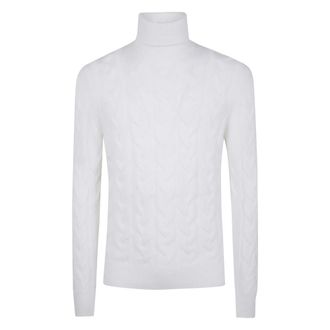 Gran Sasso Turtle Neck Ciclista Sweater - - Knitwear - Herren - Wei&szlig; - 2XL