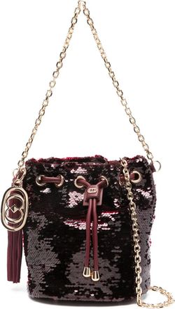 La Carrie sac seau Night Edition à sequins - Rouge