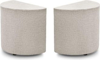 BOBOCHIC Bobochic - Lot de 2 chevets noam tissu textur&eacute; Beige