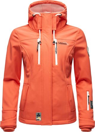 Marikoo Damen Softshelljacke &Uuml;bergangsjacke mit Kapuze Kleinezicke Coral Gr. XXL
