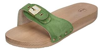 Scholl Femme Pescura Flat Mules-&-sabots/femme, Vert, 36 EU