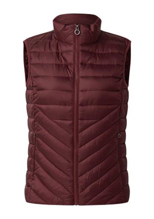 s.Oliver Outdoorjacke Outdoor-Weste Packbare leichte Steppweste mit Stehkragen