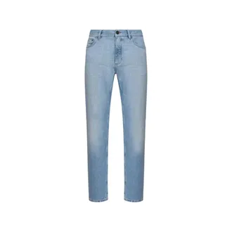 Ermenegildo Zegna Pantalon en Coton (Denim) - Homme - Jeans - Bleu - Taille: W34