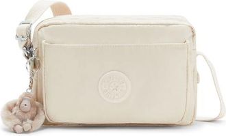 Kipling ABANU M Sac à bandoulière de taille moyenne, Beige Pearl (Blanc)