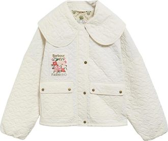 Barbour Femme, Vestes, Blanc, Taille: 40 FR Veste matelass&eacute;e avec broderie