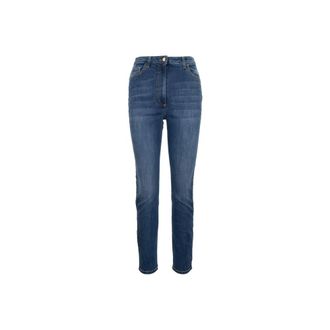 Elisabetta Franchi Zipper Button Jeans - - Jeans - Damen - Blau - W26