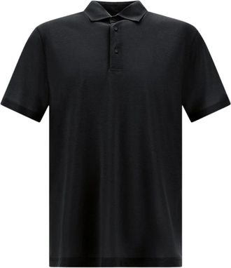 Herno Homme, Tops, Noir, Taille: XL Polo en jersey cr&ecirc;pe