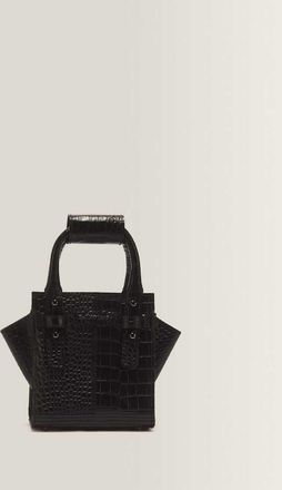 Dr. Martens Xsmall Croc Emboss Leder Tote Bag in Schwarz