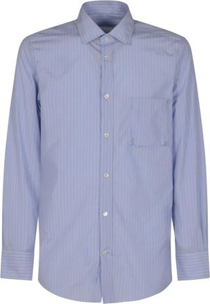 Maison Margiela Homme, Chemises, Bleu, Taille: L Chemise Ray&eacute;e
