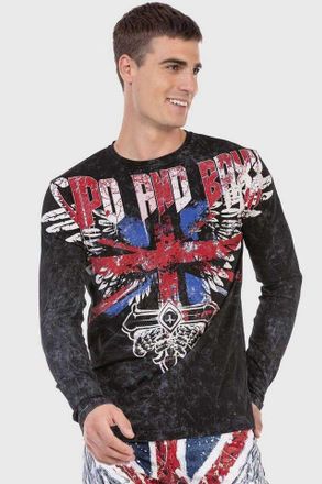 Cipo & Baxx T-Shirt Sweatshirts mit Print und Allover-Muster