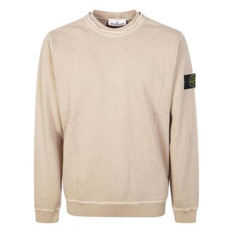 Stone Island Rundhals-Sweatshirt - - Sweatshirts & Hoodies - Herren - Beige - 2XL