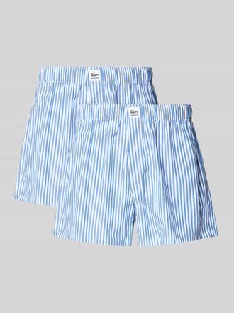 Lacoste Regular Fit Boxershorts aus reiner Baumwolle im 2er-Pack