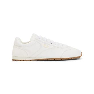 Prada Low-Top Sneaker - Minimalist White Leather Sneakers With Contrasting - Gr. 37,5 (EU) - in Wei&szlig; - f&uuml;r Damen