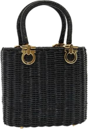 Ferragamo Pre-owned Cuir sacs-main - Femme - Pre-owned - Noir - Taille: ONE Size