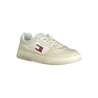 Tommy Hilfiger Leather and Polyethylene Sneaker - Beige