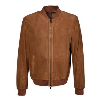 Baldinini Homme, Vestes, Orange, Taille: 2XL Veste en daim perfor&eacute;