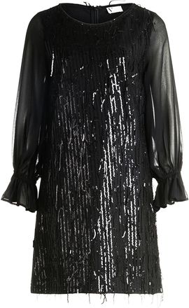 Vera Mont Damen Cocktailkleid im Glitzer-Look 42, Schwarz