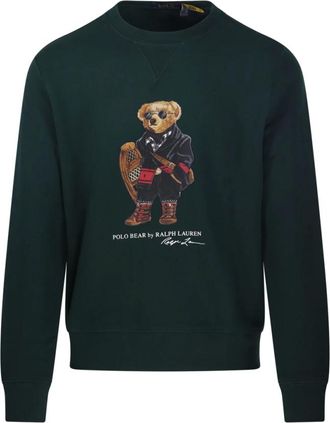 Ralph Lauren Homme, Sweatshirts et sweats &agrave; capuche, Vert, Taille: S SweaT-shirt &agrave; col rond