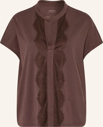 Marc Cain T-Shirt Mit Spitze braun