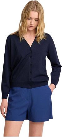 Kocca Femme, Pulls, Bleu, Taille: 40 FR Maglia Cardigan Button-Up