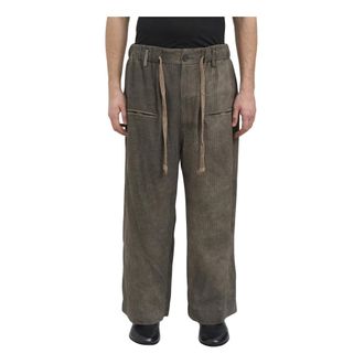 Ziggy Chen Homme, Pantalons, Gris, Taille: S Pantalone A Righe Coulisse