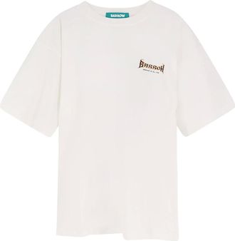 Barrow Barrow, Homme, Tops, Blanc, Taille: 36 FR T-shirt &agrave; Manches Courtes et Col Rond