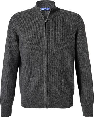 Cipriani Herren Cardigan grau Kaschmir unifarben