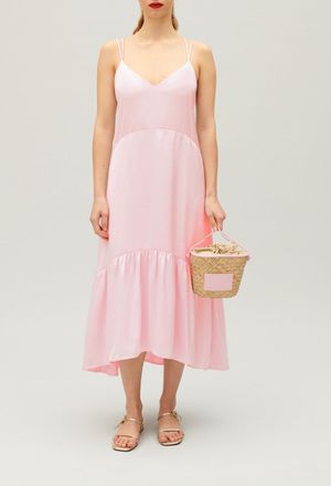 Claudie Pierlot Robe midi satin&eacute;e