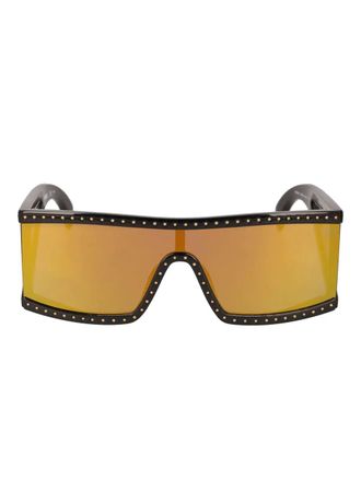 Moschino Sonnenbrille mit Nieten - Schwarz
