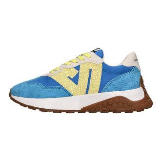 Emanuelle Vee Sneakers aus Leder und Wildleder - - Shoes - Damen - Blau - 40 EU