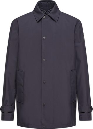 Moncler Moncler Brecon Mid-length 3-in-1 Down Shirt Jacket, Men, Blue, Size: 0