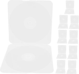 Angoily 10 Stück CD Aufbewahrungsboxen aus Bruchsicherem Kunststoff Halbtransparente DVD Hüllen mit Kratzschutz Kompakt und Leicht für Reisen Auto und Zuhause