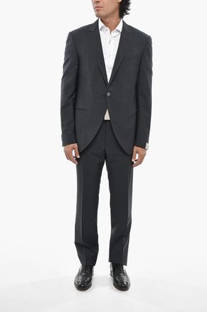 Corneliani Zweiteiliger Anzug aus Mohair-Mischung mit Spitzenrevers Corneliani