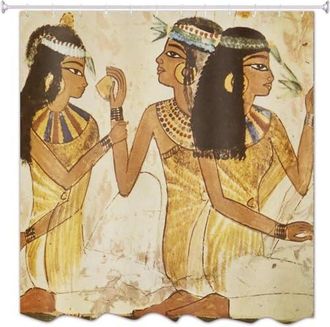 Generic Rideau de Douche Anti Moisissure 180x180 &eacute;gypte Rideau de Douche Tissu Imperm&eacute;able Lavable Fille 3D Rideaux Baignoire Salle de Bain A/2477