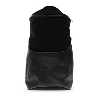 Yohji Yamamoto Gb/Lea/Ny-A Rucksack mit Drapierung oben - - Bags - Herren - Schwarzk - ONE SIZE