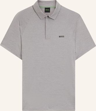 HUGO BOSS Poloshirt Pl_Tour Wool Slim Fit grau