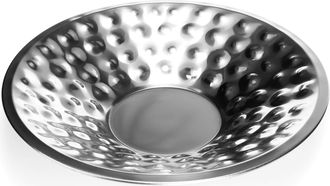 Com-Four Deko-Schale aus Metall - dekorative Design-Schüssel - Schale mit Hammerschlagdesign als Tischdeko, Obstschale, Servierplatte [Auswahl variiert]