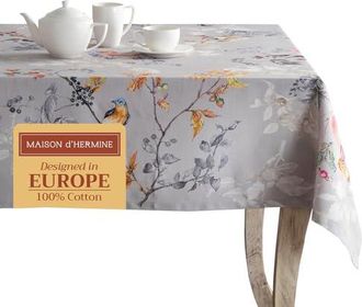 Maison d'Hermine Equinoxe - Nappe 100% Coton - pour Cuisine - D&icirc;ner - Table - D&eacute;coration de f&ecirc;tes - Mariages - Thanksgiving/No&euml;l (Rectangle, 160 cm x 220 cm)