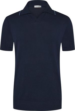 Canali Poloshirt aus hochwertigem Baumwoll-Feinstrick mit Variokragen in