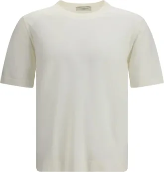 PIACENZA 1733 Piacenza 1733 - Pull &agrave; col rond manches courtes - Homme - Pulls - Blanc - Taille: S