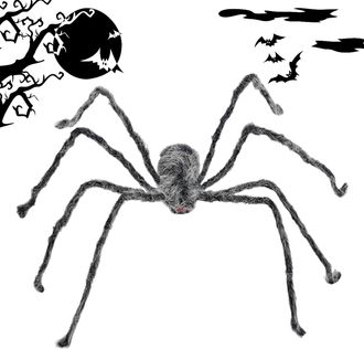 Generico Gro&szlig;e Halloween-Spinnen f&uuml;r den Au&szlig;enbereich, Dekoration f&uuml;r Partys, verzaubertes Haus, gruselige Dekoration, festliche Spinne, 1,5 m, f&uuml;r Besitzer, O