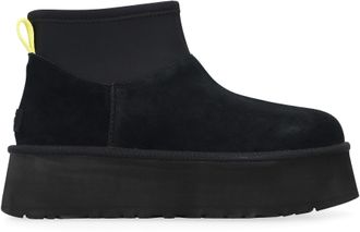 UGG Womens Classic Mini Dipper Boots Black Leather