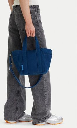 Calvin Klein Handtasche Webbing Strap Canvas Small Tote LV04F3384G Blau