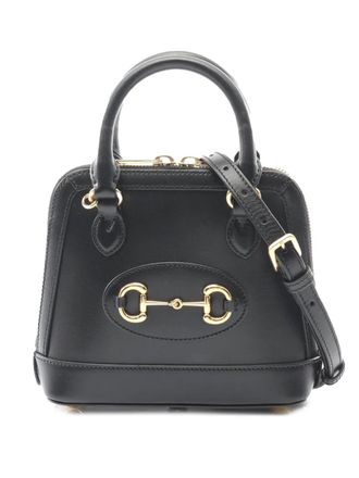Gucci 2016-2025 Mini Leather Horsebit 1955 Top Handle Bag satchel - Noir