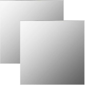 vidaXL Miroirs muraux 2 pcs 50x50 cm carrés dans le verre