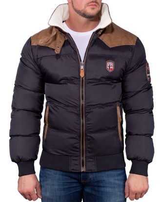 Geographical Norway Herren Parka Abramovitch Winterjacke Steppjacke Schwarz M
