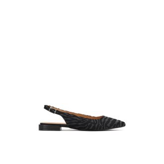 Kazar Zebra-Muster flache Pumps - - Shoes - Damen - Schwarzk - 37 EU