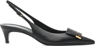 Sergio Rossi Femme, Chaussures, Noir, Taille: 38 1/2 EU Escarpins Slingback &agrave; Talons Chatons