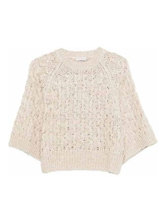 Brunello Cucinelli Pull Col Rond - Taupe